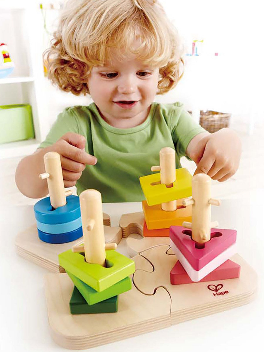 Развивающая игрушка Hape "Творческая головоломка" E0411_HP для детей от 1 года