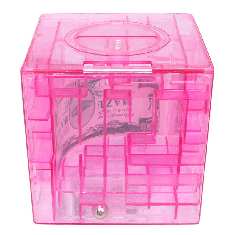 3D-головоломка-лабиринт, копилка – прозрачный куб, копилка с шариком, креативная игрушка для экономии денег, ПП, 9x9x9 см