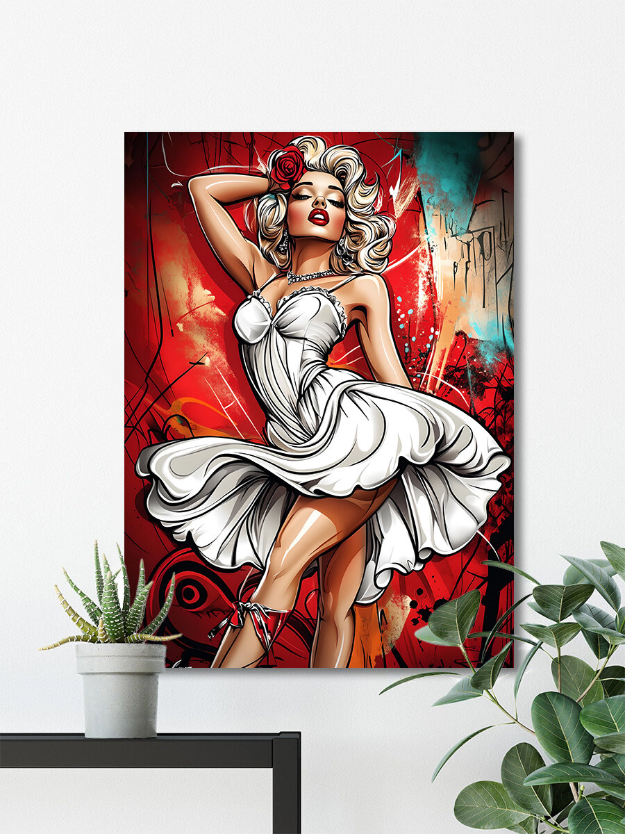 Картина дизайнерская / вертикальная - Мэрилин Монро, картина 30*40 см.