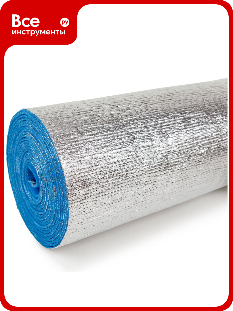 Самоклеящаяся теплоизоляция с фольгой нпэ-лф НПС Развитие тип с 3 мм 0,6x30 м 18 м2 4620018382163