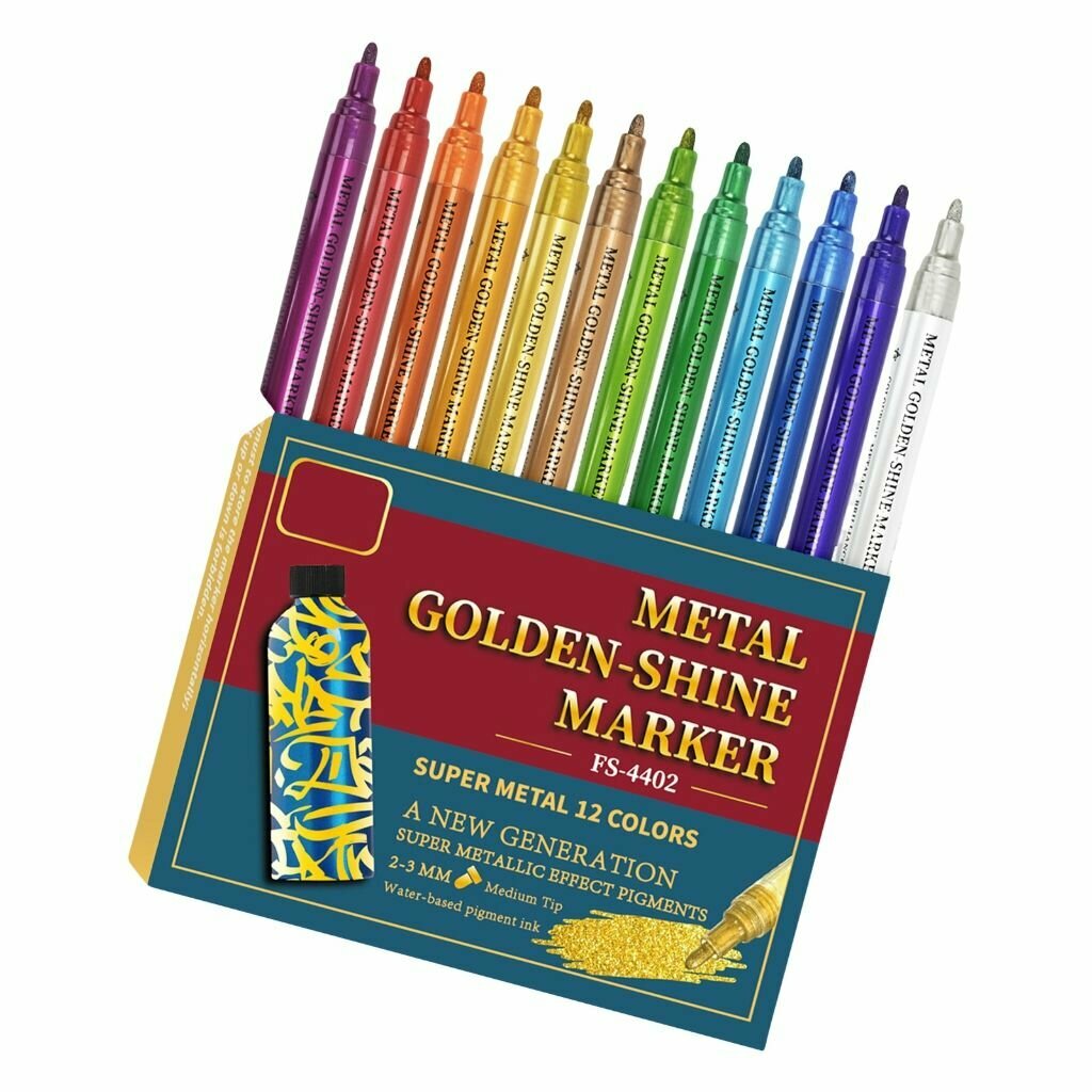 Металлический маркер 12 цветов