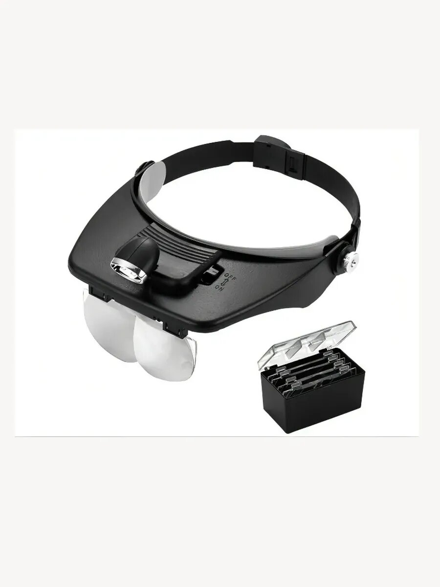 Очки-лупа налобные с подсветкой MG 81001-A