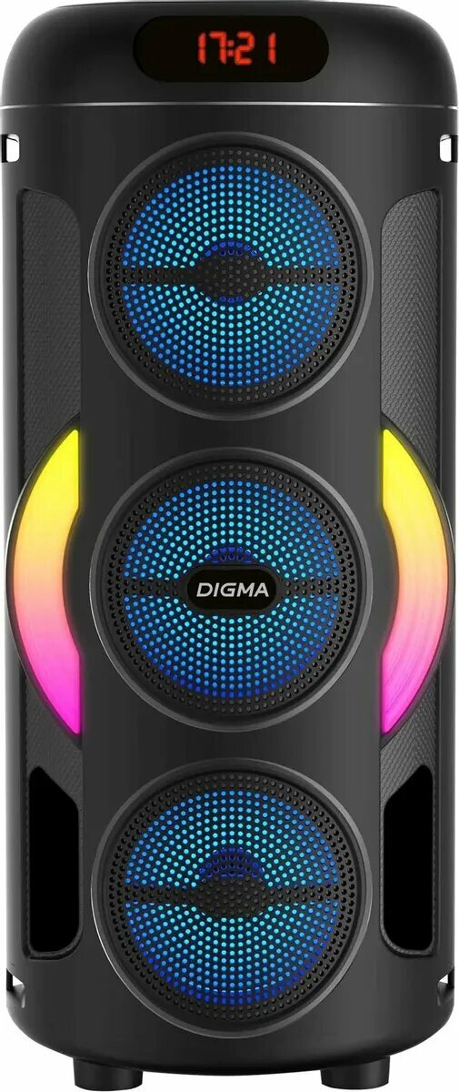 AS1721B / Музыкальный центр Digma D-MC1721, 10Вт, Bluetooth, FM, USB, micro SD, черный,
