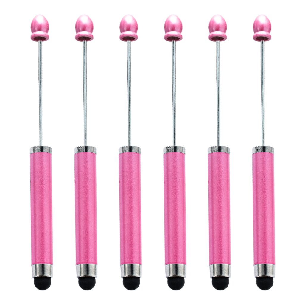 6 штук Шариковая Ручка-Стилус 2-в-1, Шариковая Ручка с Бисером, Офисная Ручка Для Подписи, Бизнес-Подарочная Ручка для Женщин, Мужчин