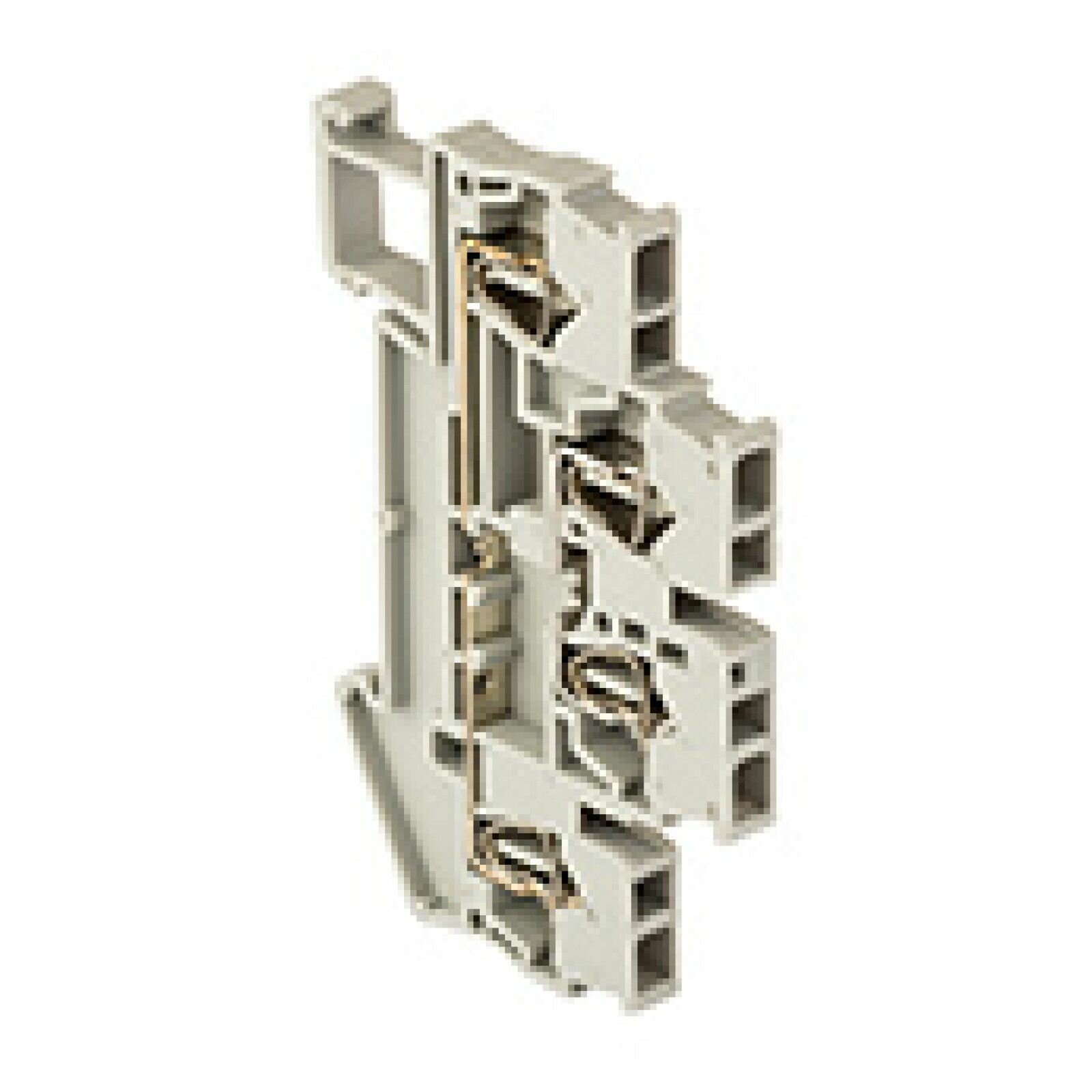 Колодка клеммная пружинная двойная JXB-ST-4 32А, серая, EKF PROxima - 40 штук