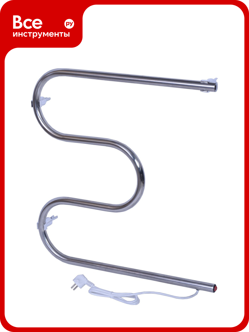 Электрический полотенцесушитель ТЕРА М-образный 600х600 ПСН-02-05, белый, 600×600