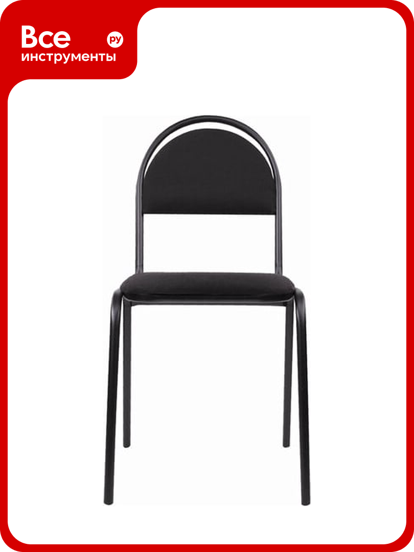 Стул для посетителей офисмаг Рс00м, черный каркас, ткань черная 531891, 22 мм, 1.2 мм