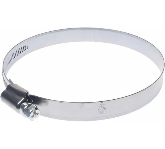 Червячный хомут JTC 80-100мм, нержавеющая сталь, ширина ленты 12мм ZN100