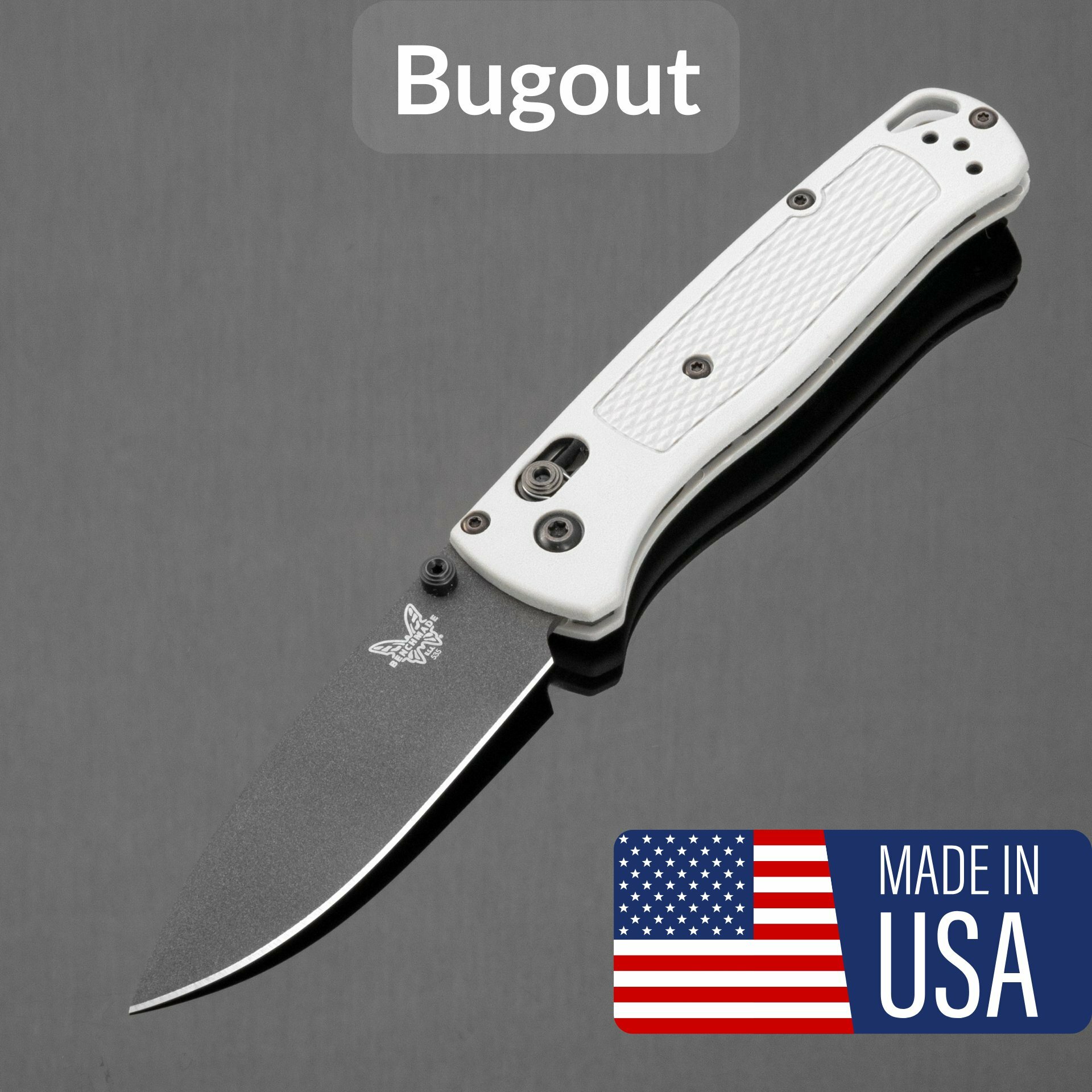 Складной нож Benchmade Bugout 535BK-08, сталь CPM-S30V Cobalt Cerakote, рукоять white Grivory, США