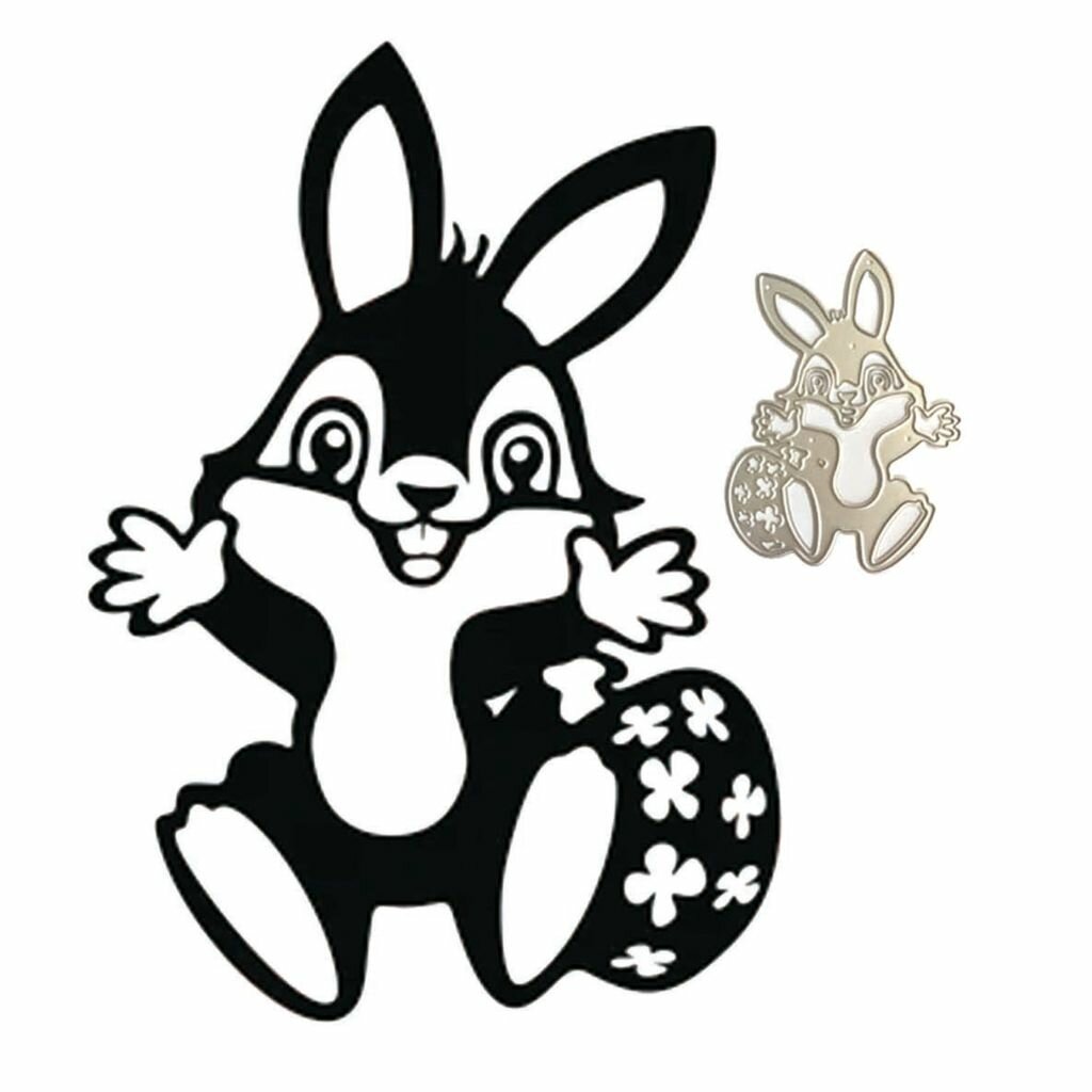 Металлические трафареты для вырезания кролика для тиснения и скрапбукинга