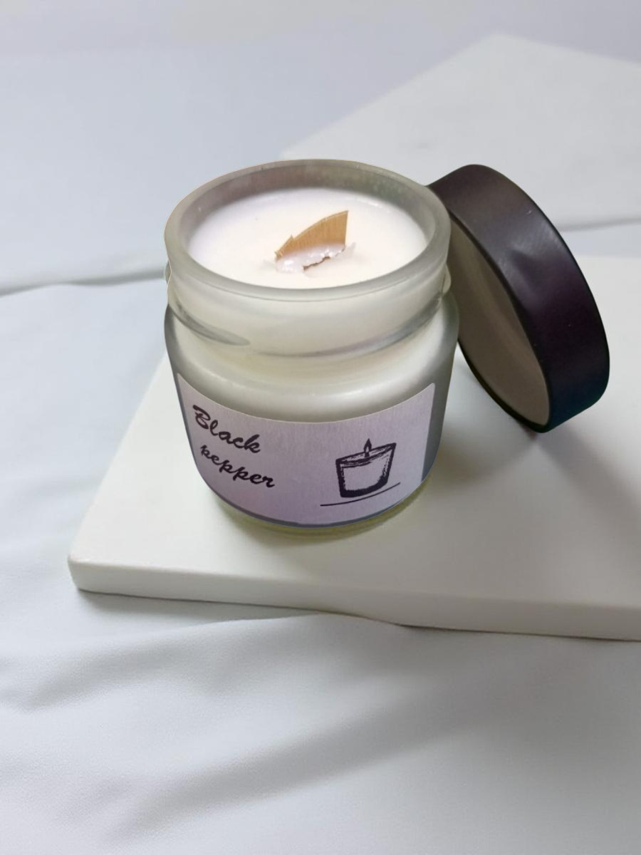 Свеча ароматическая "Черный перец", цилиндрическая, пряный аромат