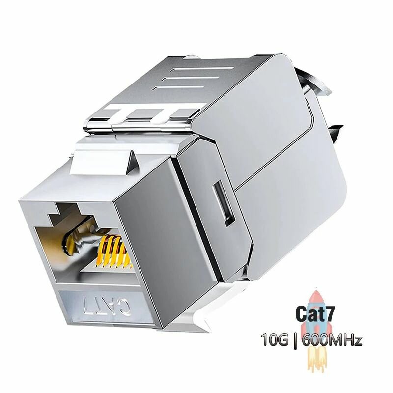 Экранированные модульные разъемы RJ45 Cat8 Cat7 Cat6A Keystone, 10 Гбит/с, простые в установке, без инструментов, для одножильного или многожильного кабеля сечением от 22 до 26 AWG