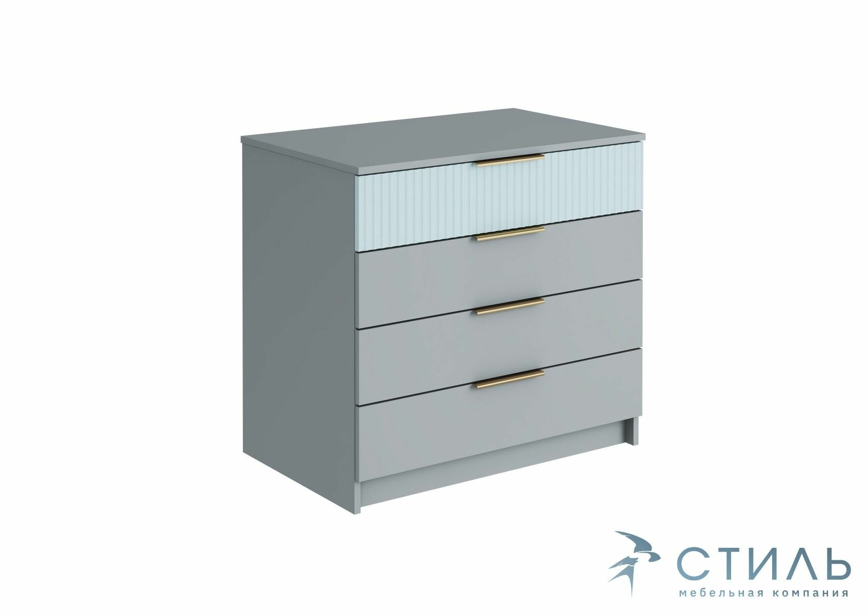 Комод Джерси КМ-001 МДФ Шиншилла Серая/Скай TS 841-SFT (Стиль)