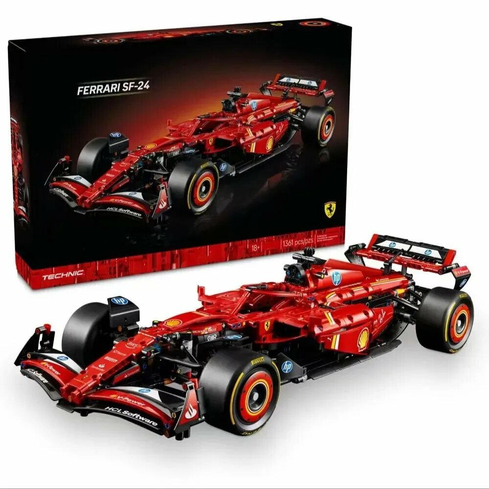 Конструктор "Техник Формула 1", модель Ferrari SF-24, 1361 деталей