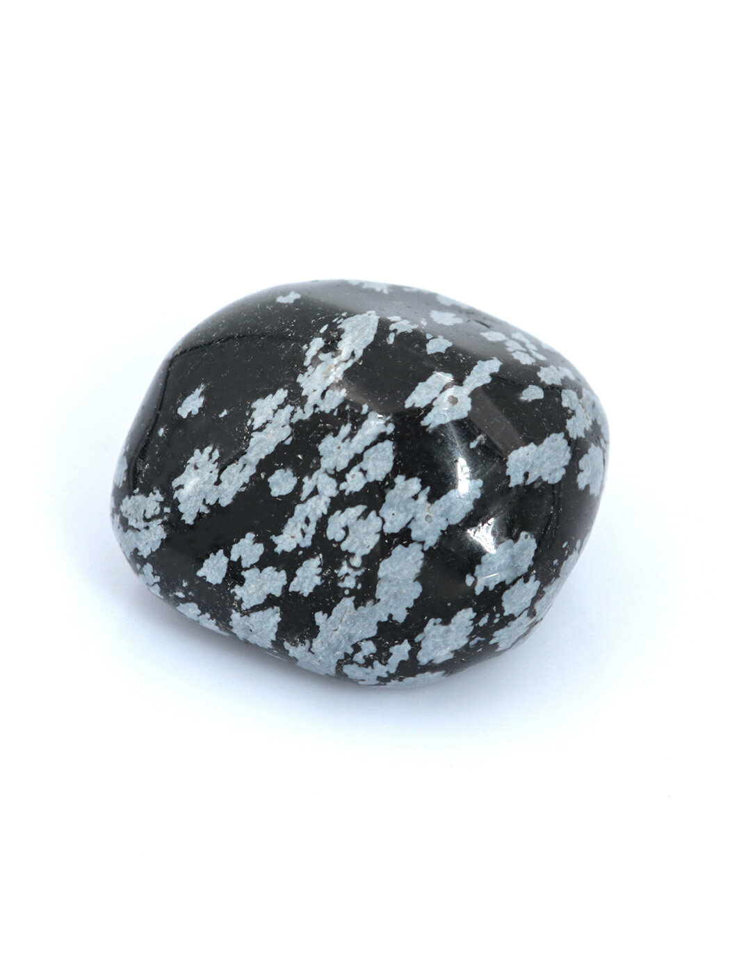 Обсидиан Снежный галтовка, натуральный камень/минерал (15-20 г, 25-30 мм)