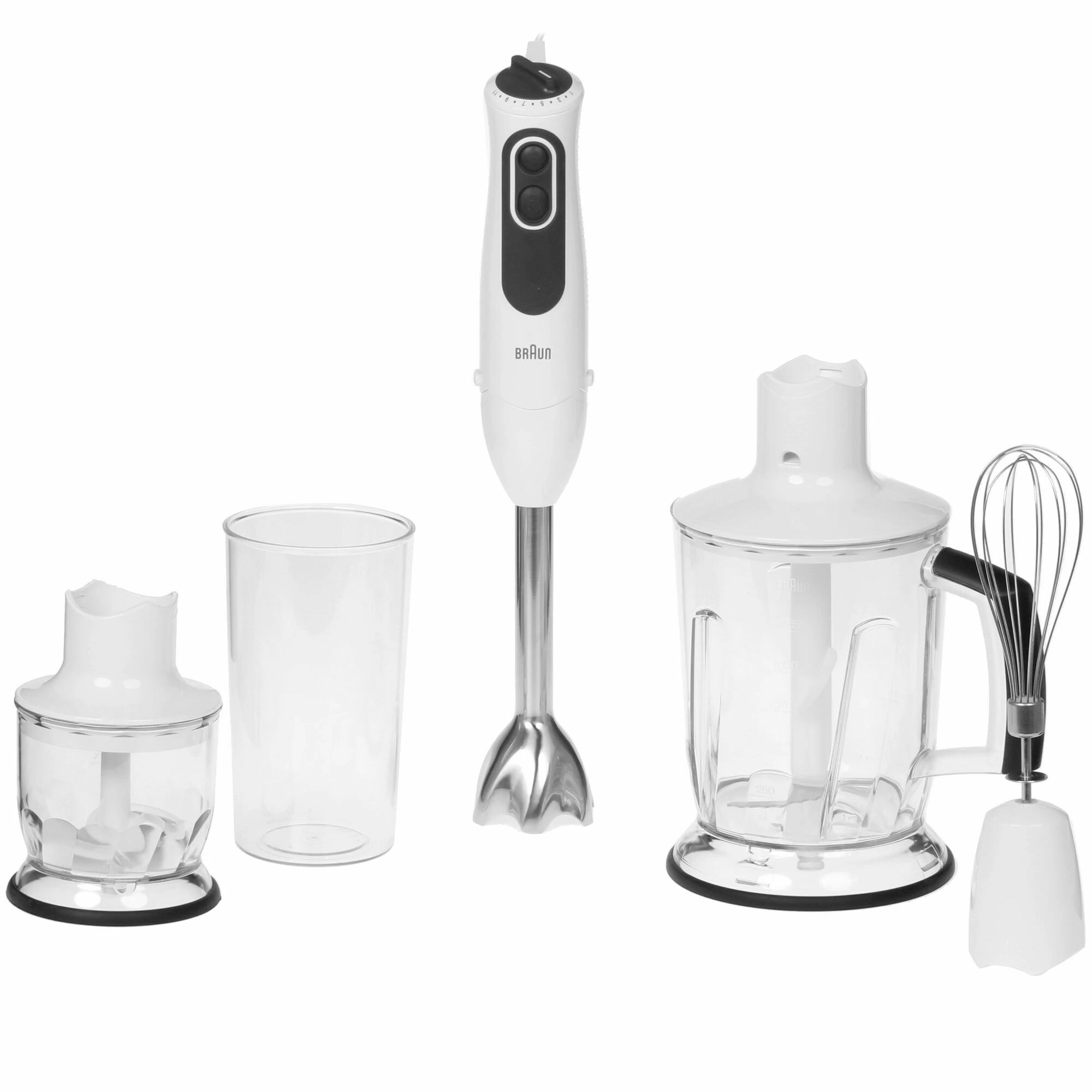 Блендер Braun Aperitive MQ3145, погружной, 11 скоростей, 750Вт, белый