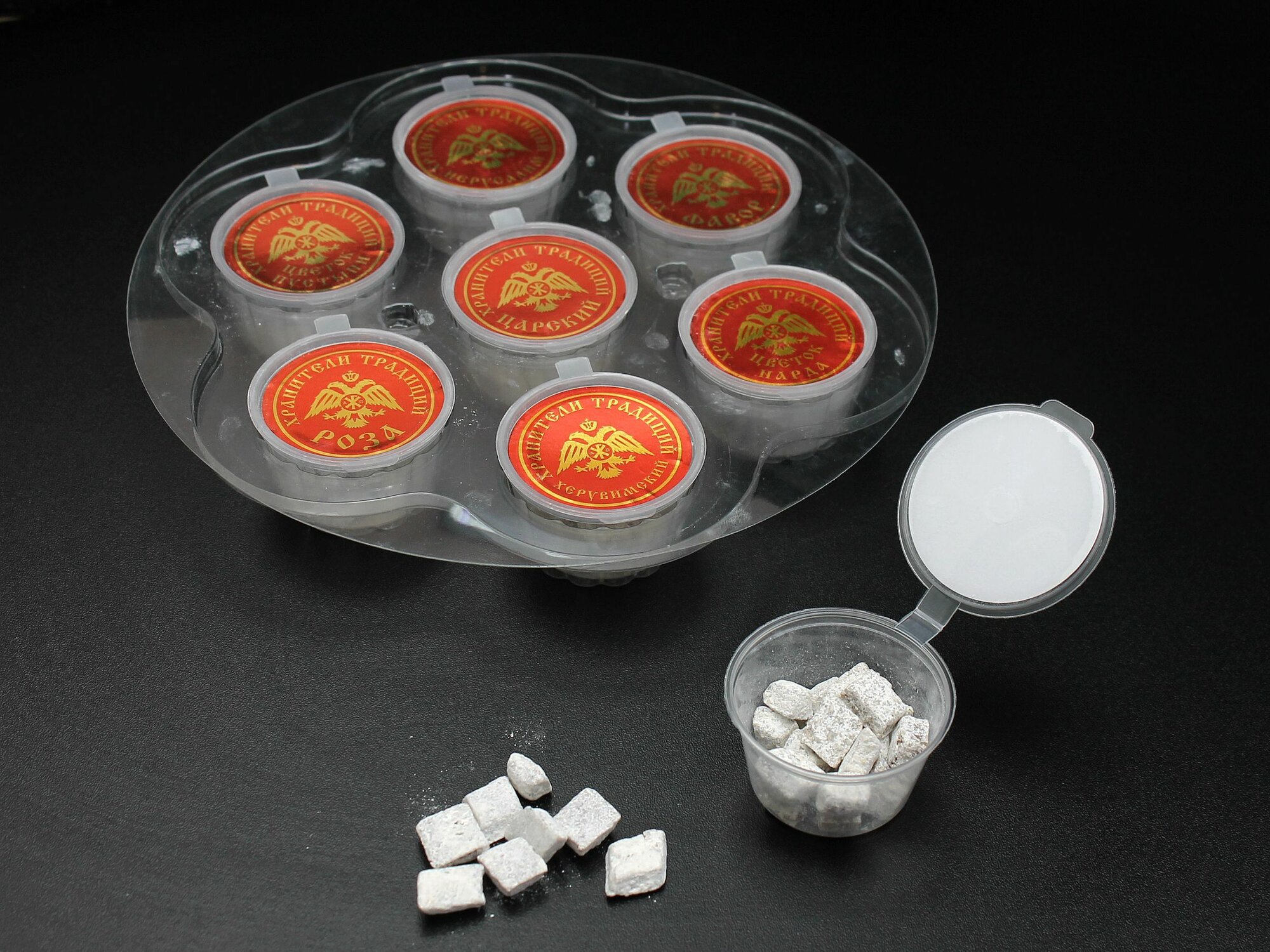 Ладан церковный монастырский, микс-набор из 7 ароматов (70 гр.). Для богослужения, каждения, воскуривания на углях и церемоний