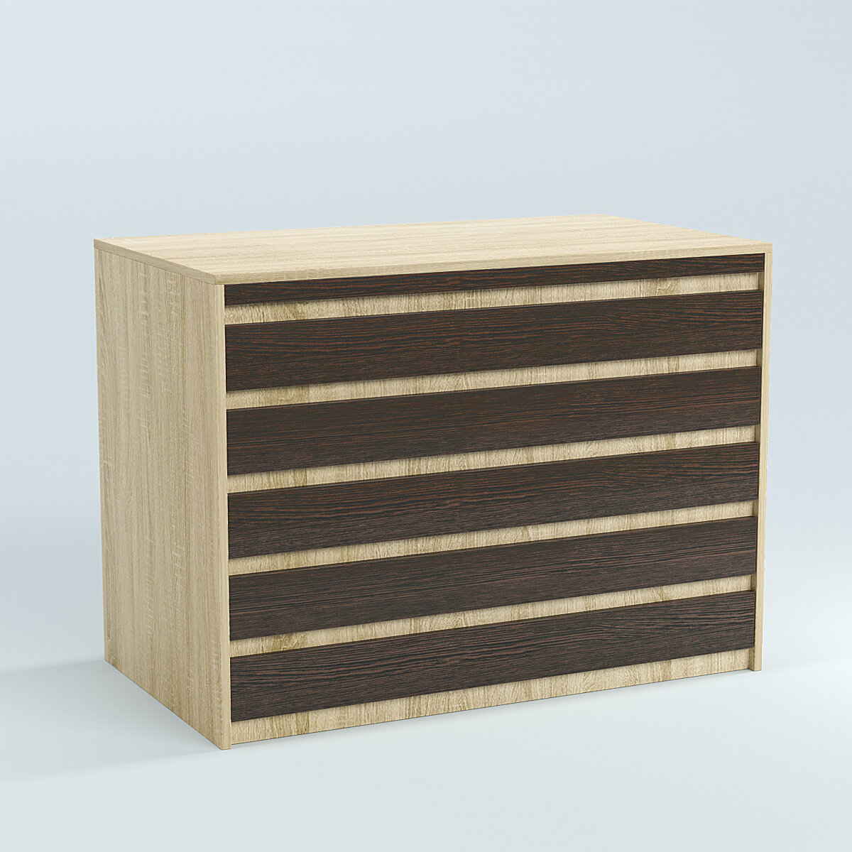 Стол-Ресепшн серии прайм №1А, Дуб Сонома + Дуб Венге. Производитель товара - компания ТОБ.