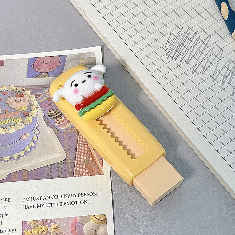 Карандаш Shin-chan, push-pull, eraser, желтый, резиновый сменный сердечник