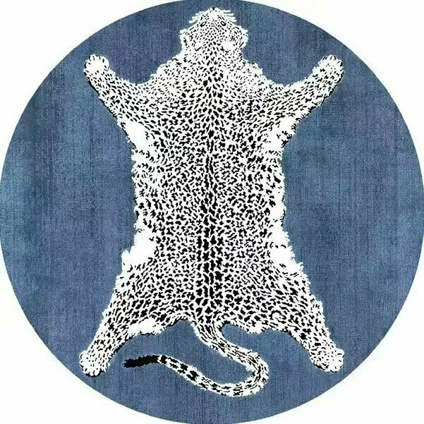 Коврик леопардовый, 1,6 м, круглый, антискользящий, для спальни, гостиной