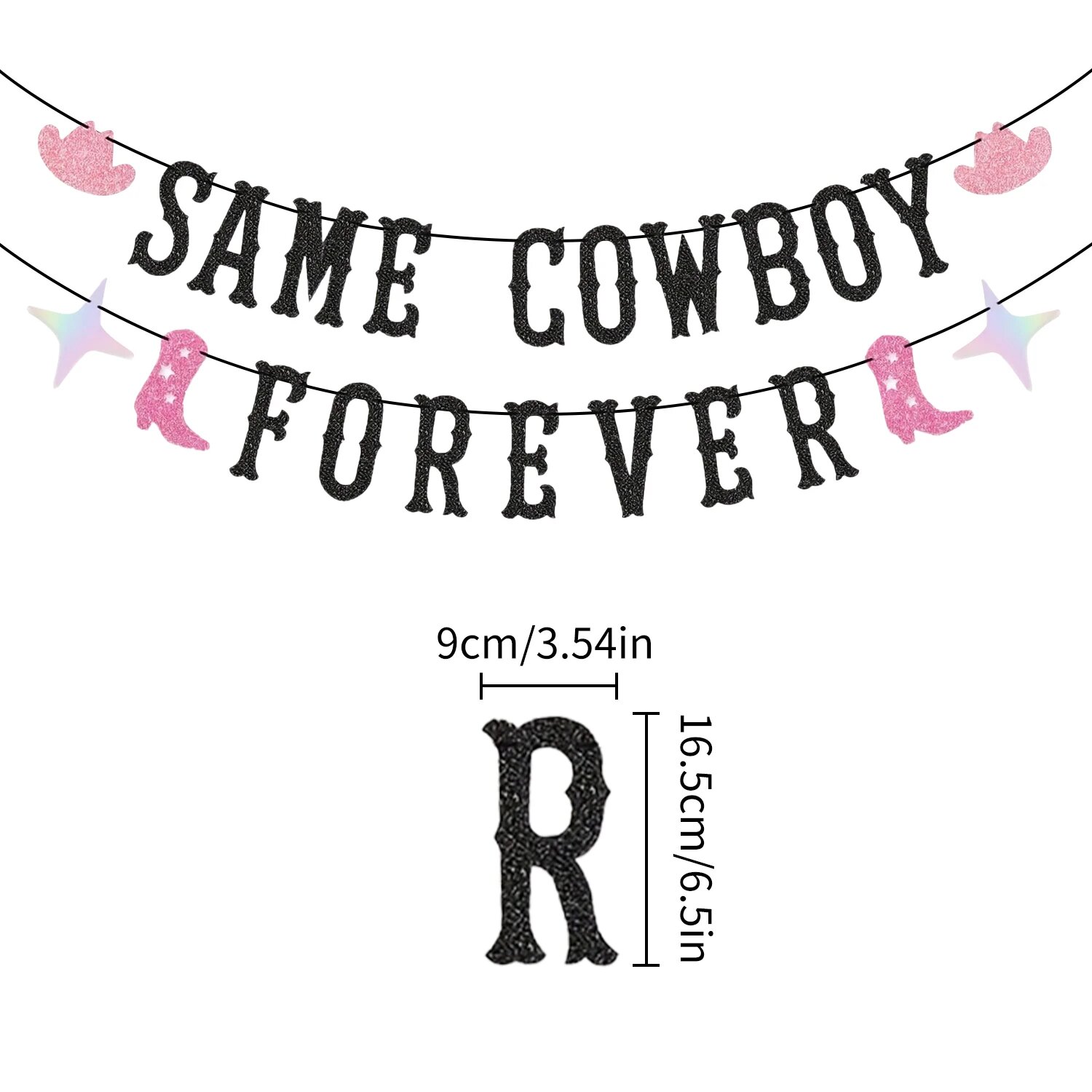Баннер "Same Cowboy Forever" для вечеринки
