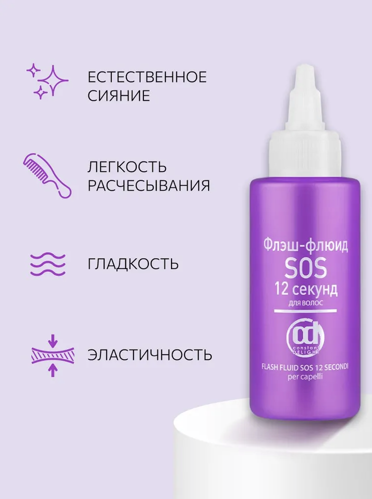 Флюид Constant Delight "SOS 12 секунд", для легкого расчесывания волос , 100мл