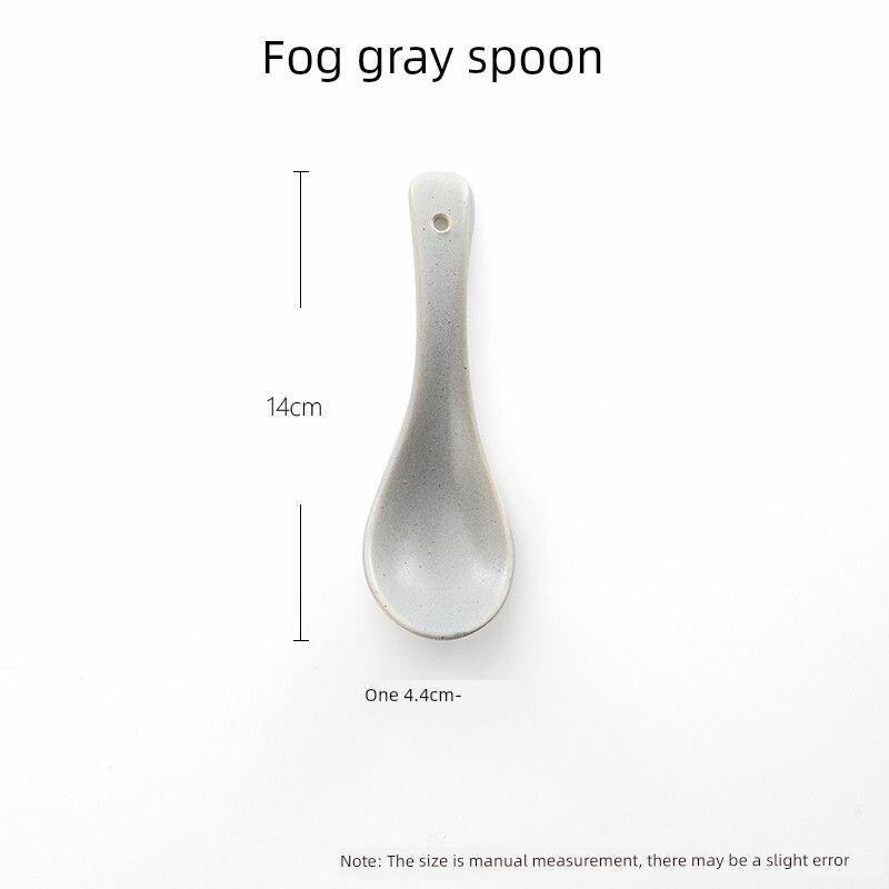 Керамическая ложка для супа в скандинавском стиле (туманно-серый)-