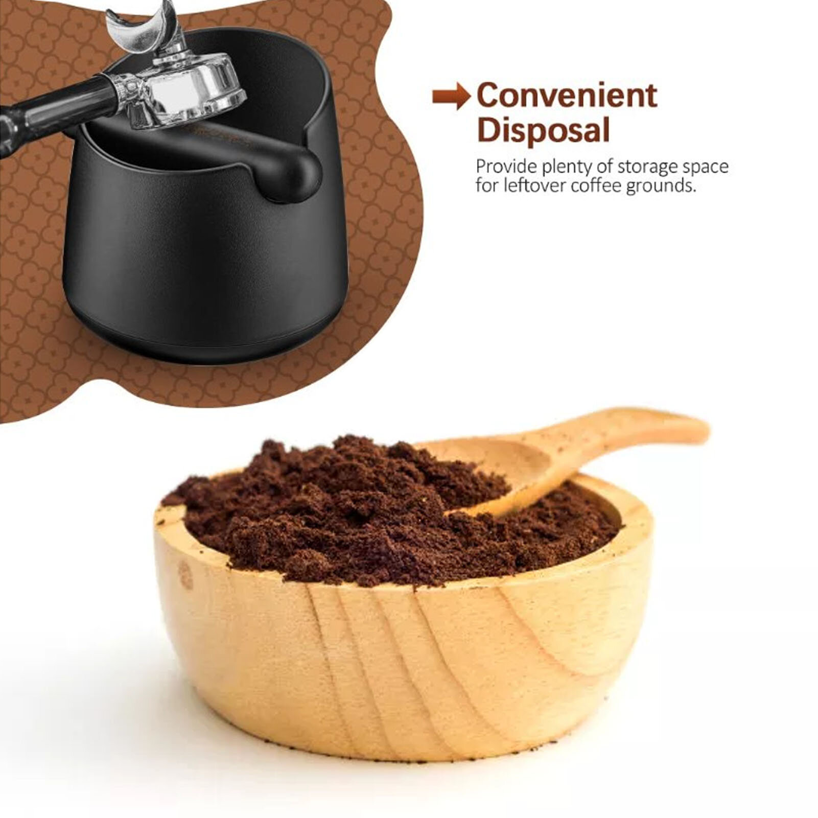 Коробка для кофе из нержавеющей стали, коробка для кофейной гущи с барной стойкой для кафе, западных ресторанов, баров, домашней кухни