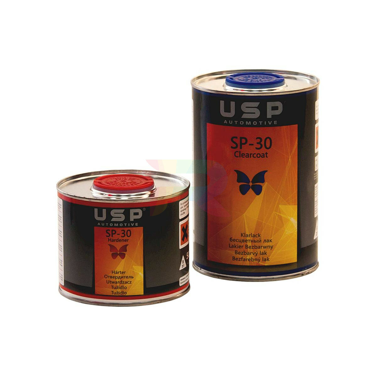 Бесцветный автомобильный лак USP SP-30 MS 2:1 Clearcoat 1 л. с отвердителем 0,5 л.