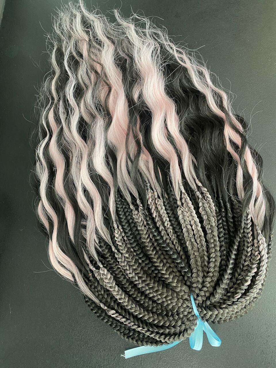 Афрокосы ДЕ ажурные со свободным концом 55 штук/60-65 см.