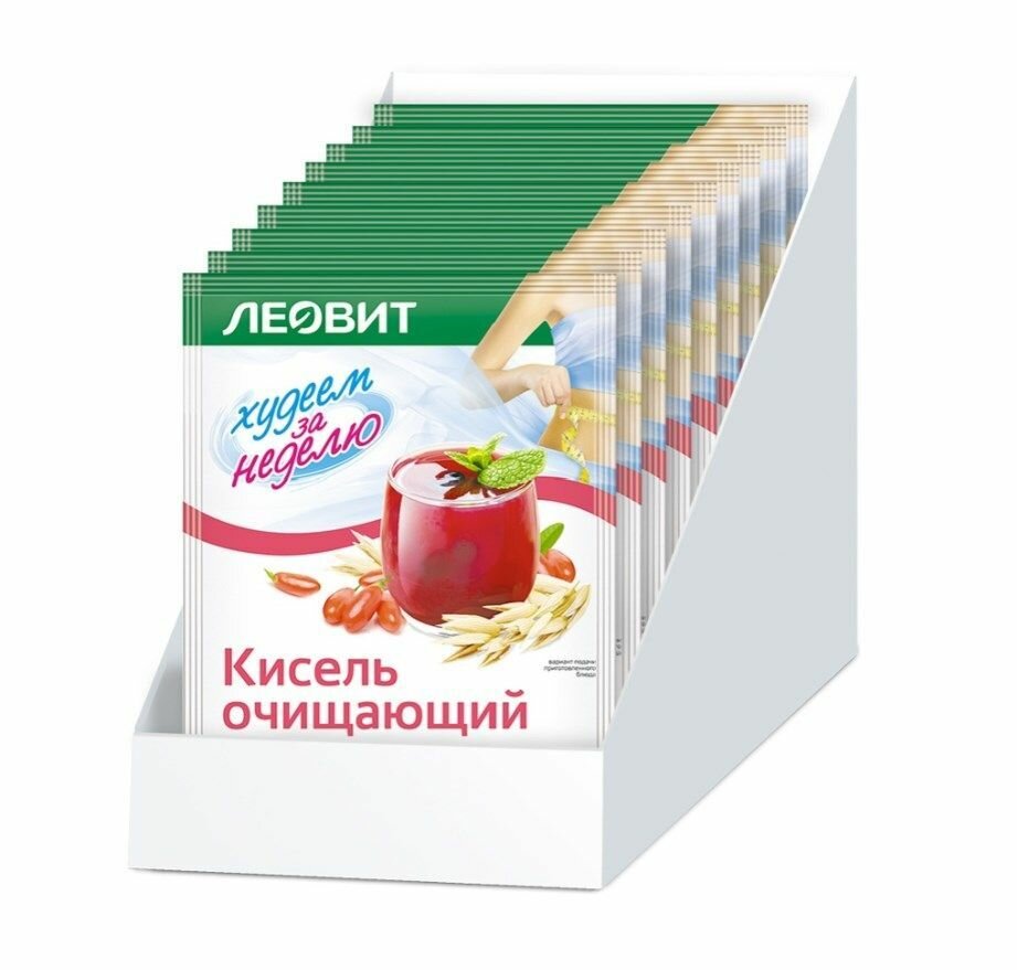 Леовит Худеем за неделю Кисель Очищающий, 20 гр, 10 шт. в уп.