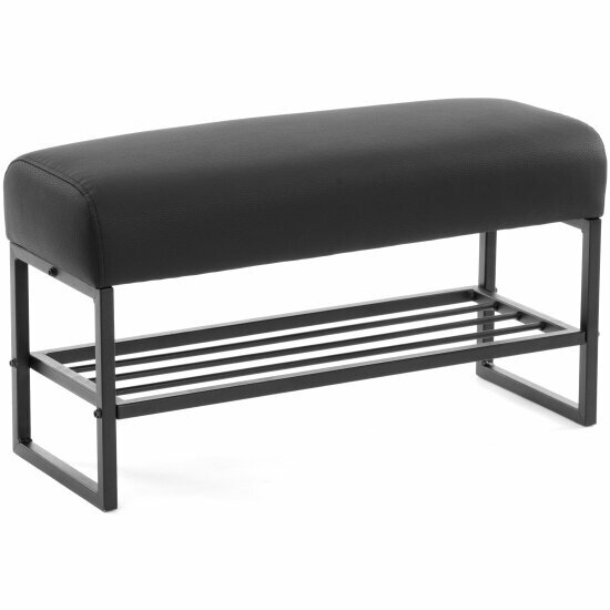 Банкетка-обувница Tetchair Charli Lux/Чарли Люкс экокожа , Sharp Чёрный