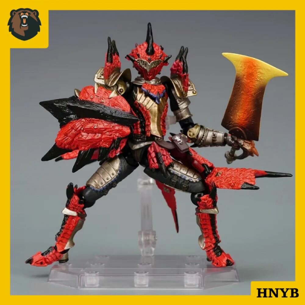 Фигурка Охотник на монстров фехтовальщик / Monster Hunter Swordsman Rathalos Set Revoltech 17 см