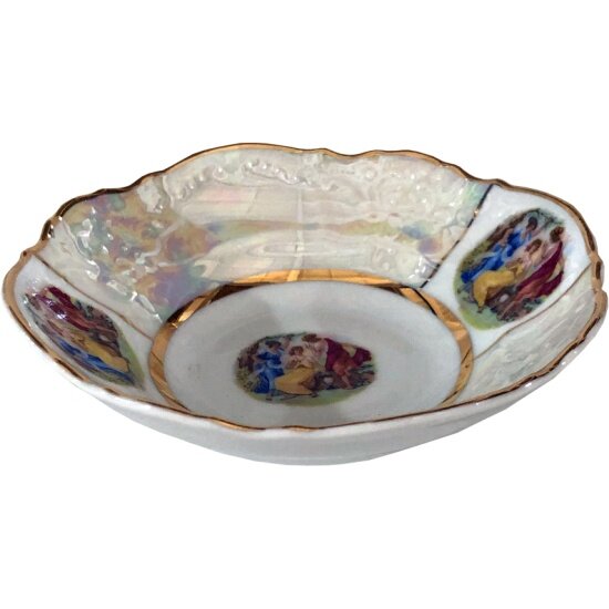 Салатник Bernadotte круглый, декор "Мадонна, перламутр", 19 см. (P1750678JQZL053993)