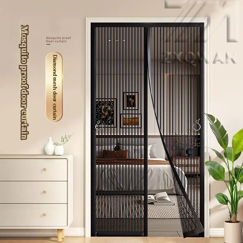 Магнитная москитная сетка zxqwan черная width80cm, height180cm