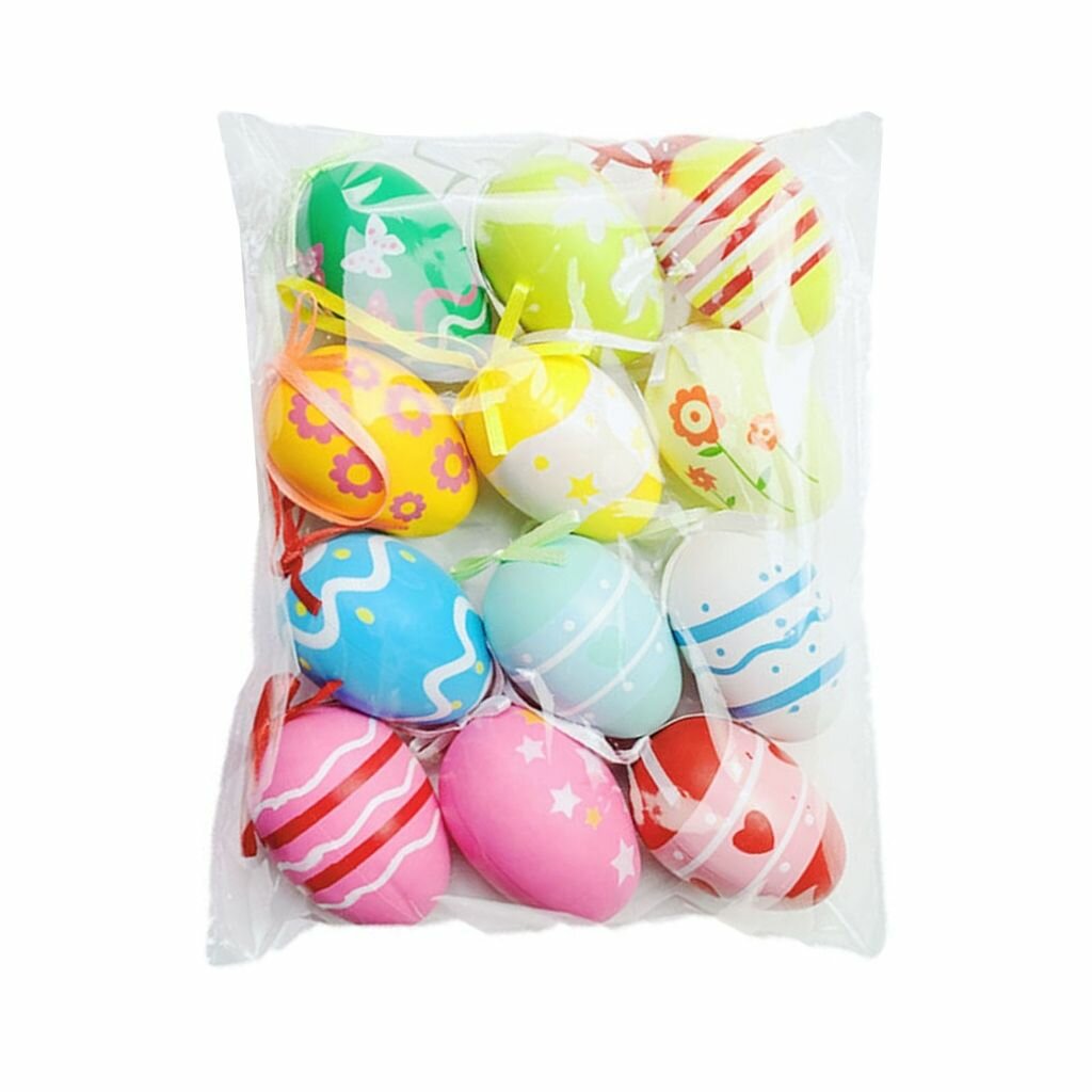 Аксессуар для Пасхи, Пасхальные яйца - J, 1 упаковка 12 штук