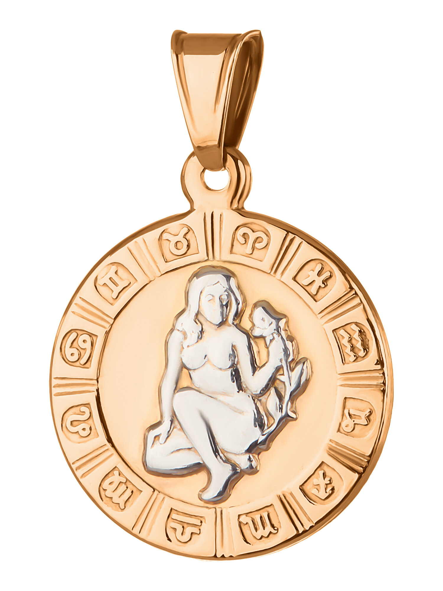 Подвеска, красное золото, 585 проба, родирование