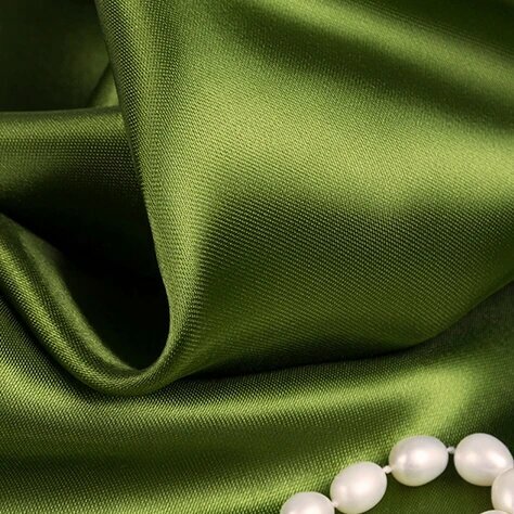 Вискозная атласная ткань для пошива Изумрудный, 50cm by 150cm, Oliver