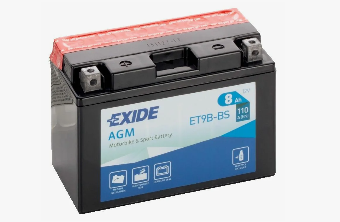 Аккумулятор exide agm 8ah 110a 150x70x105 полярность etn 1 токовыводы m04