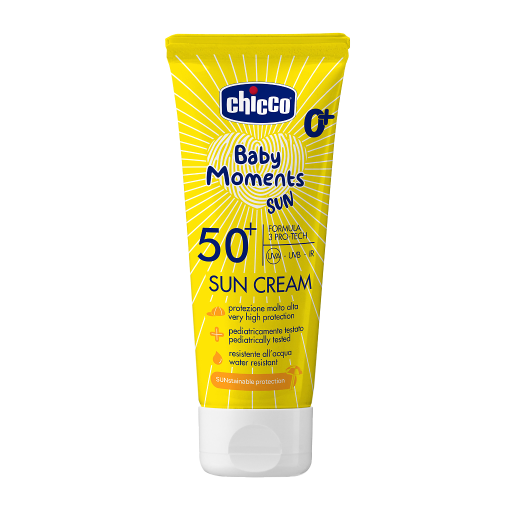Chicco Крем солнцезащитный 0+ Baby Moments Sun SPF50+ 75 мл 1 шт