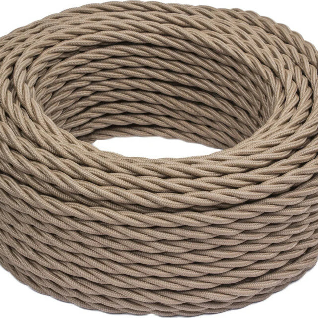 Кабель витой BIRONI 3х2,5мм 50м матовый капучино