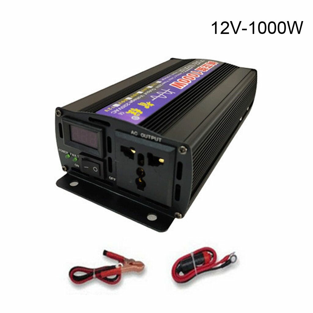 Инвертор с чистой синусоидой 110В-12В-1000Вт, 1 комплект