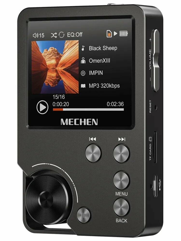 MP3-плеер, MECHEN M30 Lossless DSD высокого разрешения портативный HiFi цифровой аудио музыки плеер с 64 ГБ карты памяти, поддержка до 256 ГБ