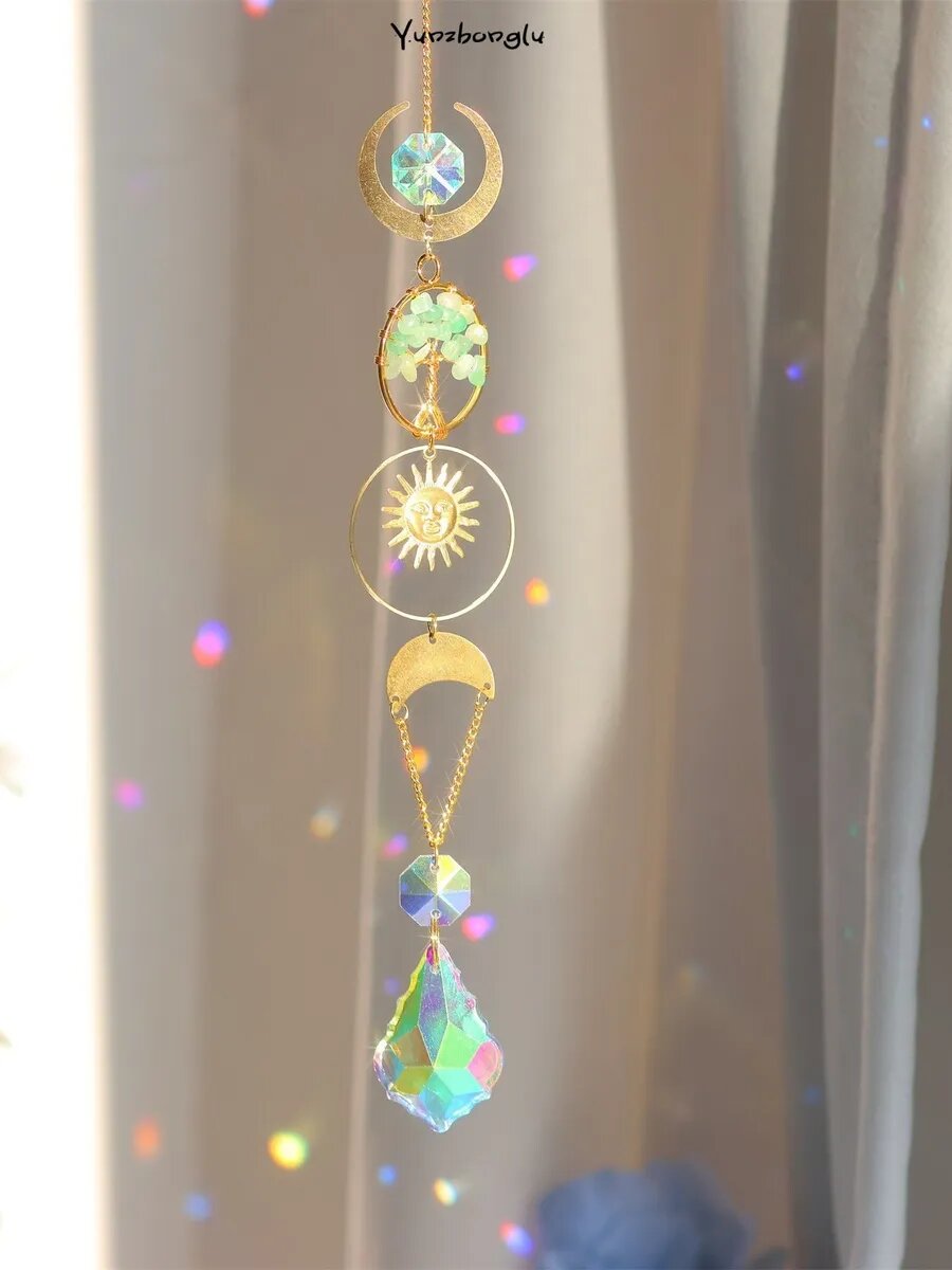 Природная руда, природная руда, кристалл призма для фото, ловец солнца