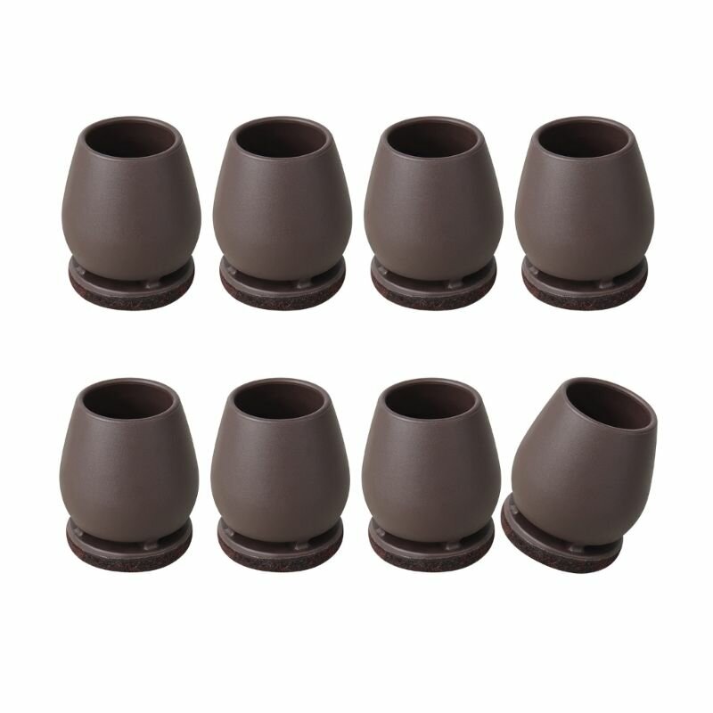 Упаковка из 8 штук, амортизирующий чехол для ножек откидывающегося кресла четвертого поколения-коричневый круглый 1 дюйм