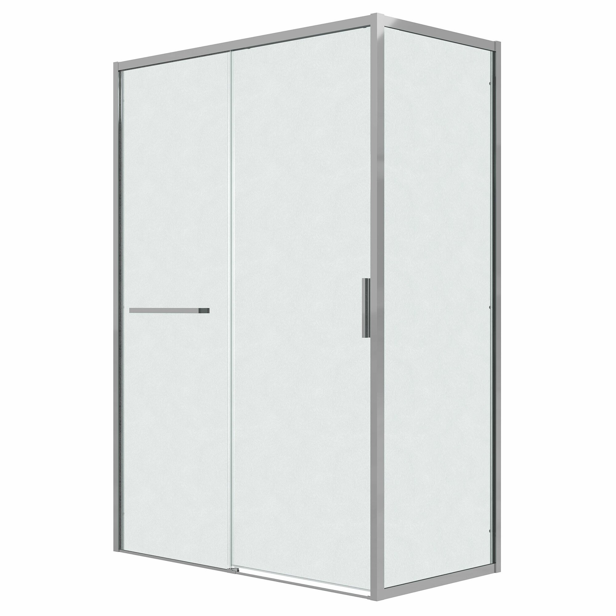 Душевое ограждение Grossman Style 120. K33.05.1390.10.02 (130х90х195) дверь раздвижная (левая), хром, стекло шиншилла,2 места