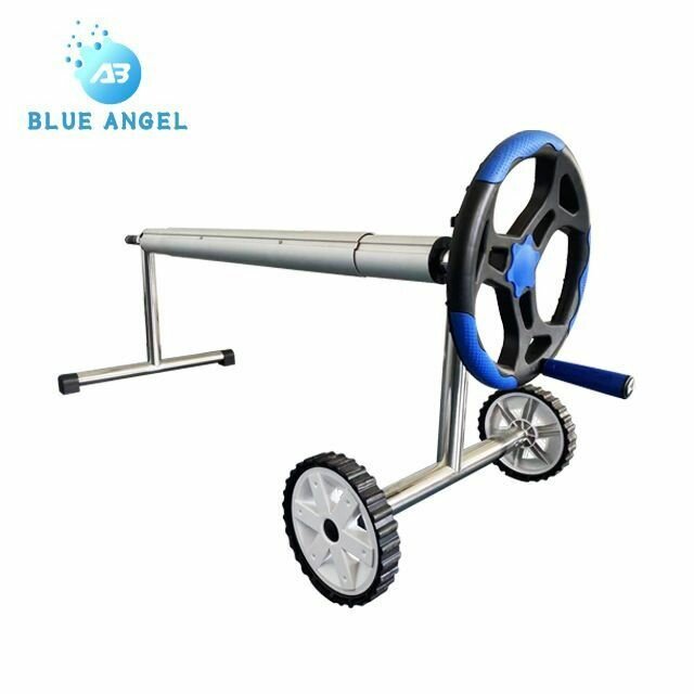 Катушка для покрытия бассейна удобное устройство для намотки и хранения пузырькового покрывала с телескопическими трубками и надежными ремнями