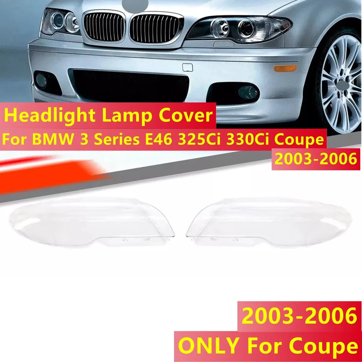 Автомобильная фара LH/RH, задняя крышка, абажур для BMW 3 серии E46 325Ci 330Ci Coupe Convertible 2003-2006 Only Right Side