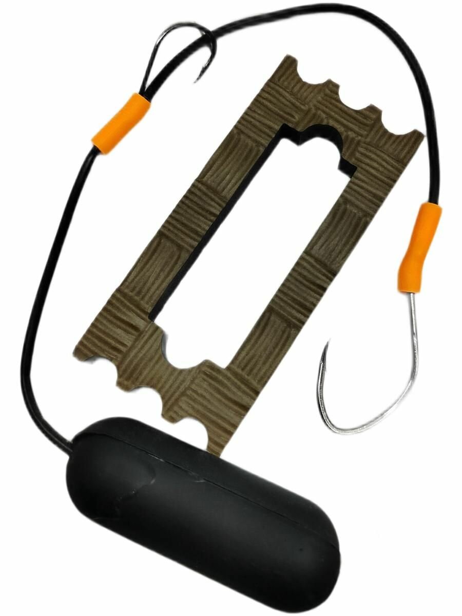 Оснастка для ловли сома с поплавком , крючок-2шт- 5/0 и 7/0 длина 100 см-тест100кг-уп.1шт