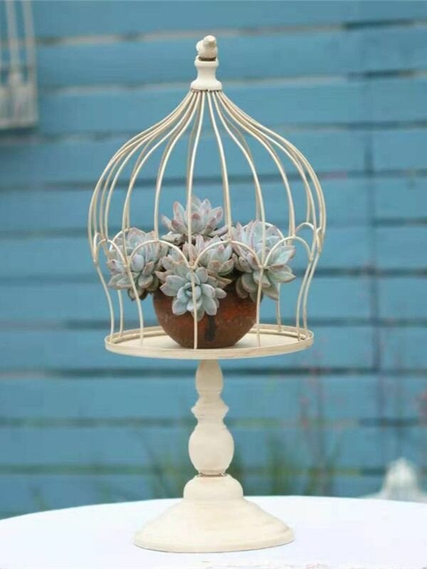 Декоративная клетка для цветов стильная подставка для растений в виде птичьей клетки, напольная и на подоконник